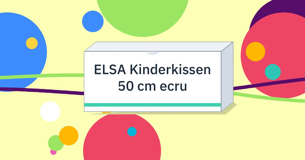 Symbolbild: Packung mit der Aufschrift ELSA Kinderkissen 50 cm ecru (PZN 02816556) – Verfügbarkeit und Bezug in Apotheken in Frankfurt am Main