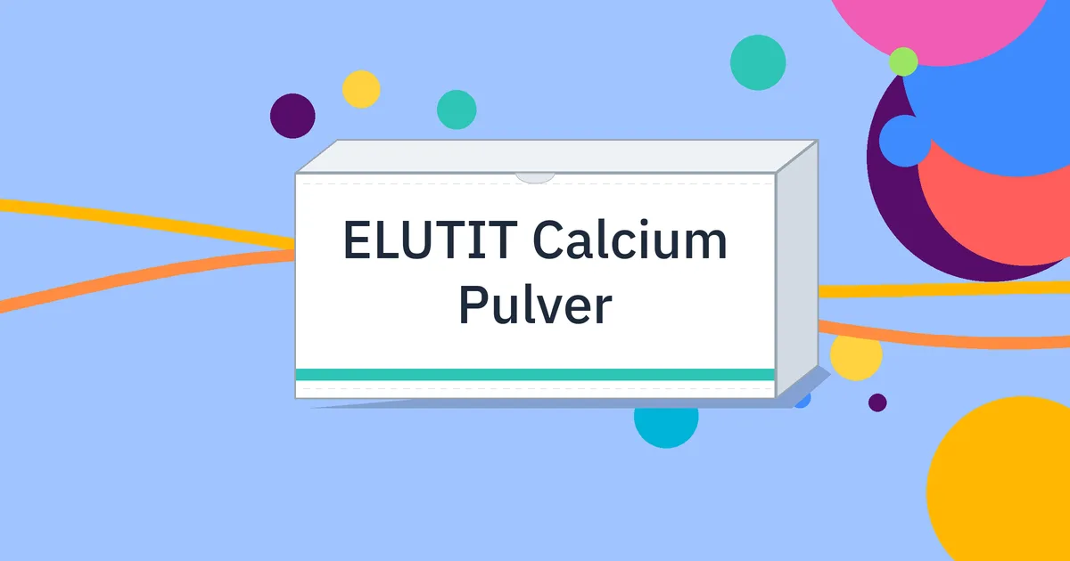 Symbolbild: Packung mit der Aufschrift ELUTIT Calcium Pulver (PZN 04082087) – Verfügbarkeit und Bezug in Apotheken in Frankfurt am Main