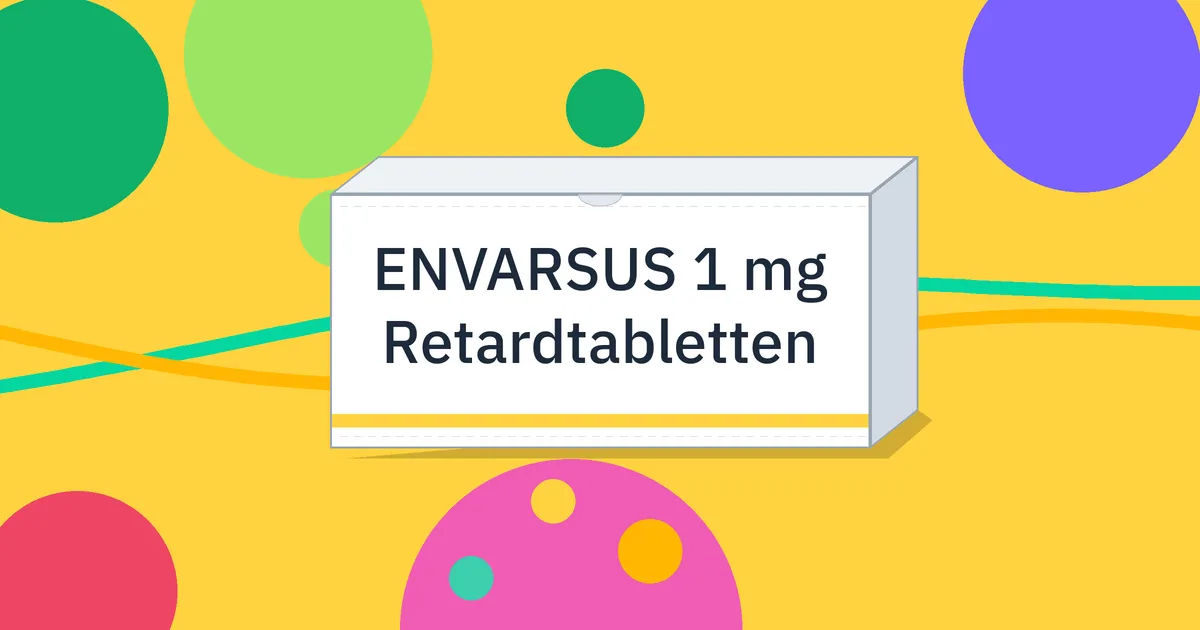 Symbolbild: Packung mit der Aufschrift ENVARSUS 1 mg Retardtabletten (PZN 12801314) – Verfügbarkeit und Bezug in Apotheken in Frankfurt am Main