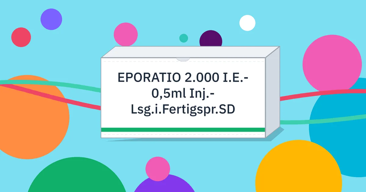 Symbolbild: Packung mit der Aufschrift EPORATIO 2.000 I.E.-0,5ml Inj.-Lsg.i.Fertigspr.SD (PZN 12411808) – Verfügbarkeit und Bezug in Apotheken in Frankfurt am Main