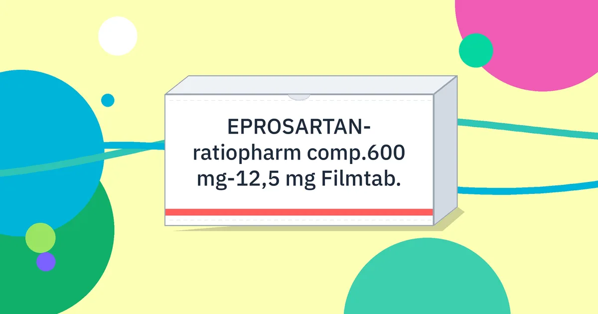 Symbolbild: Packung mit der Aufschrift EPROSARTAN-ratiopharm comp.600 mg-12,5 mg Filmtab. (PZN 03575540) – Verfügbarkeit und Bezug in Apotheken in Frankfurt am Main