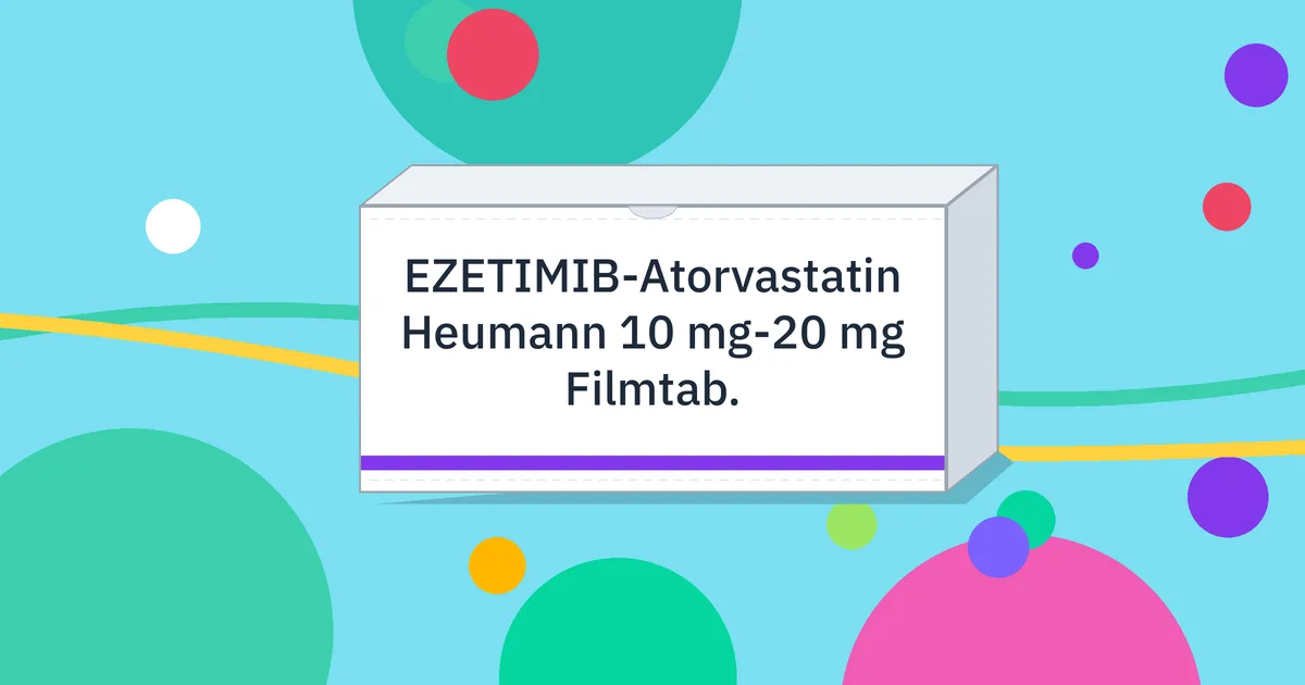 Symbolbild: Packung mit der Aufschrift EZETIMIB-Atorvastatin Heumann 10 mg-20 mg Filmtab. (PZN 19054748) – Verfügbarkeit und Bezug in Apotheken in Frankfurt am Main