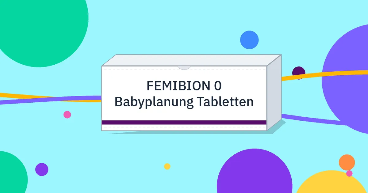 Symbolbild: Packung mit der Aufschrift FEMIBION 0 Babyplanung Tabletten (PZN 15199941) – Verfügbarkeit und Bezug in Apotheken in Frankfurt am Main