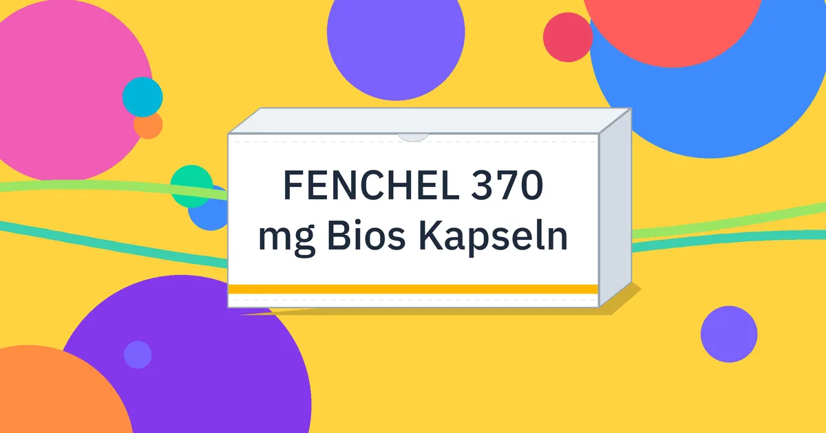 Symbolbild: Packung mit der Aufschrift FENCHEL 370 mg Bios Kapseln (PZN 06924194) – Verfügbarkeit und Bezug in Apotheken in Frankfurt am Main