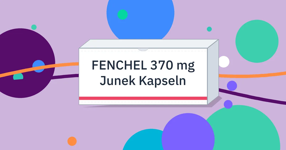 Symbolbild: Packung mit der Aufschrift FENCHEL 370 mg Junek Kapseln (PZN 10053121) – Verfügbarkeit und Bezug in Apotheken in Frankfurt am Main