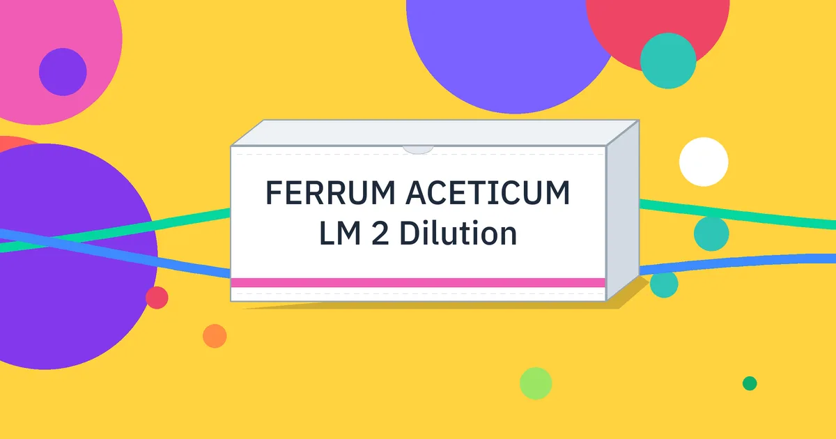 Symbolbild: Packung mit der Aufschrift FERRUM ACETICUM LM 2 Dilution (PZN 13488204) – Verfügbarkeit und Bezug in Apotheken in Frankfurt am Main
