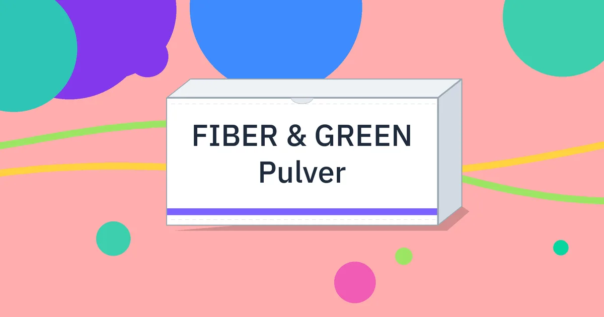Symbolbild: Packung mit der Aufschrift FIBER & GREEN Pulver (PZN 20927319) – Verfügbarkeit und Bezug in Apotheken in Frankfurt am Main