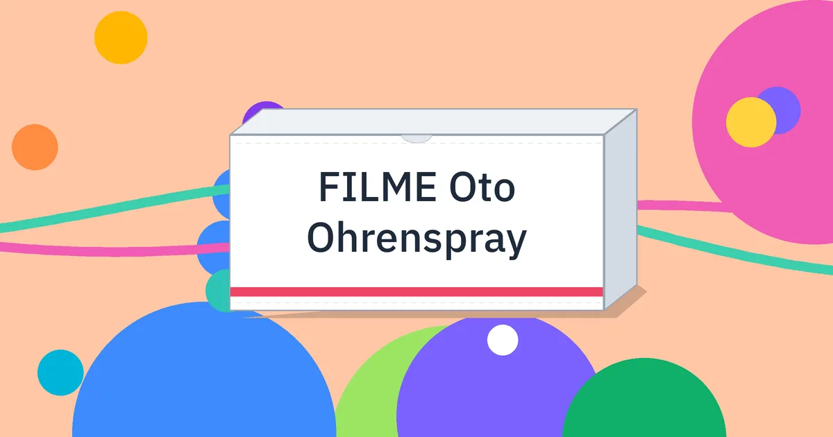 Symbolbild: Packung mit der Aufschrift FILME Oto Ohrenspray (PZN 11104205) – Verfügbarkeit und Bezug in Apotheken in Frankfurt am Main