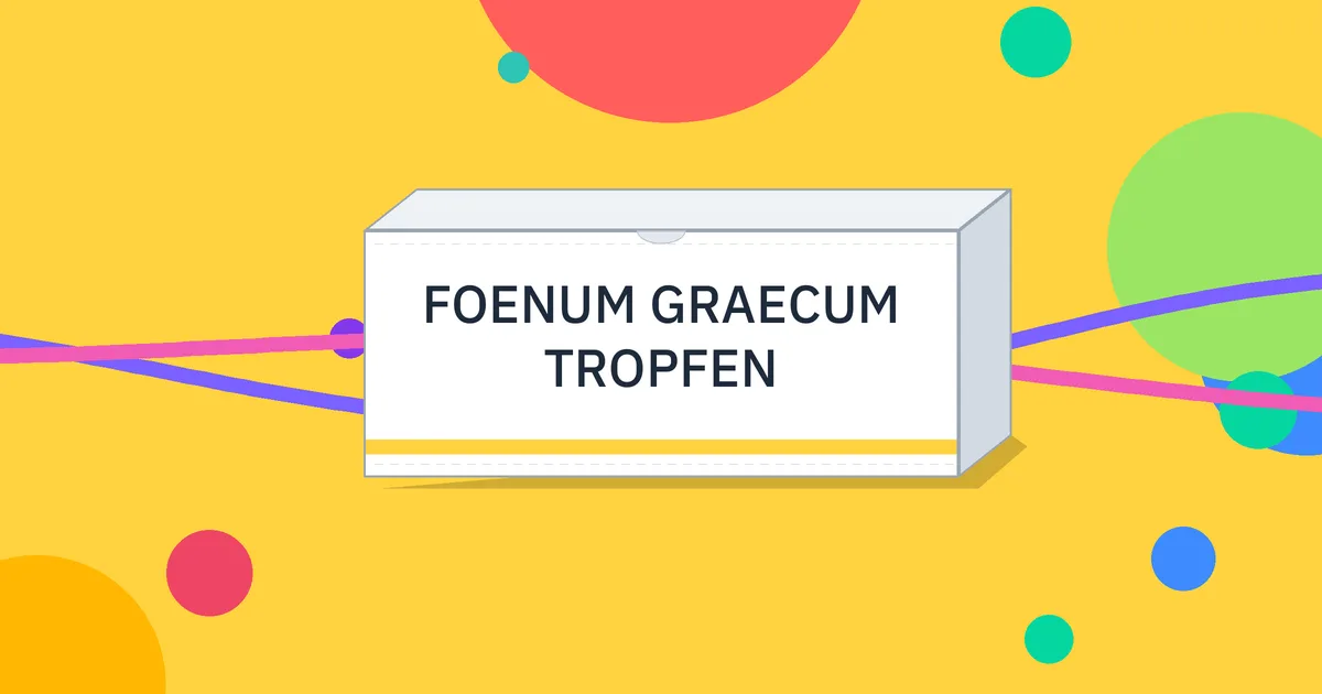 Symbolbild: Packung mit der Aufschrift FOENUM GRAECUM TROPFEN (PZN 15529373) – Verfügbarkeit und Bezug in Apotheken in Frankfurt am Main