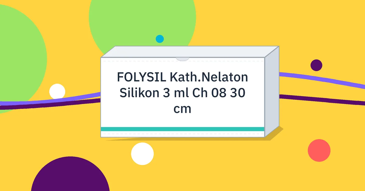 Symbolbild: Packung mit der Aufschrift FOLYSIL Kath.Nelaton Silikon 3 ml Ch 08 30 cm (PZN 18188458) – Verfügbarkeit und Bezug in Apotheken in Frankfurt am Main