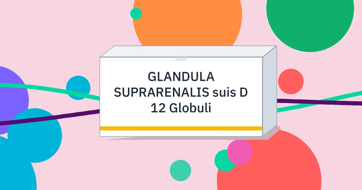 Symbolbild: Packung mit der Aufschrift GLANDULA SUPRARENALIS suis D 12 Globuli (PZN 11858772) – Verfügbarkeit und Bezug in Apotheken in Frankfurt am Main