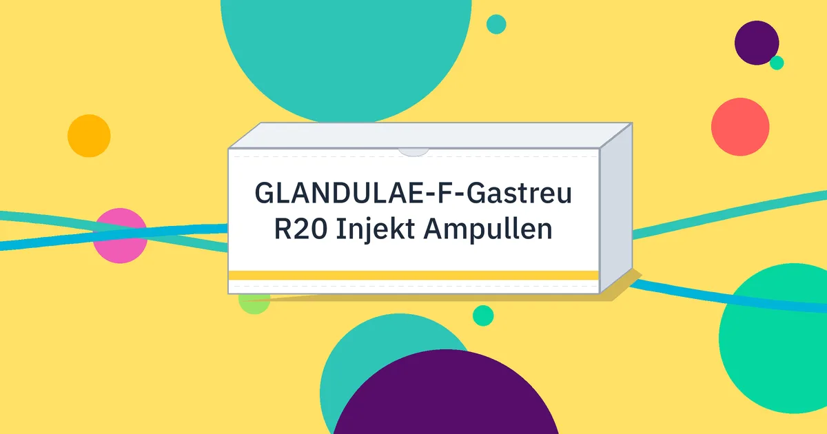 Symbolbild: Packung mit der Aufschrift GLANDULAE-F-Gastreu R20 Injekt Ampullen (PZN 02496666) – Verfügbarkeit und Bezug in Apotheken in Frankfurt am Main