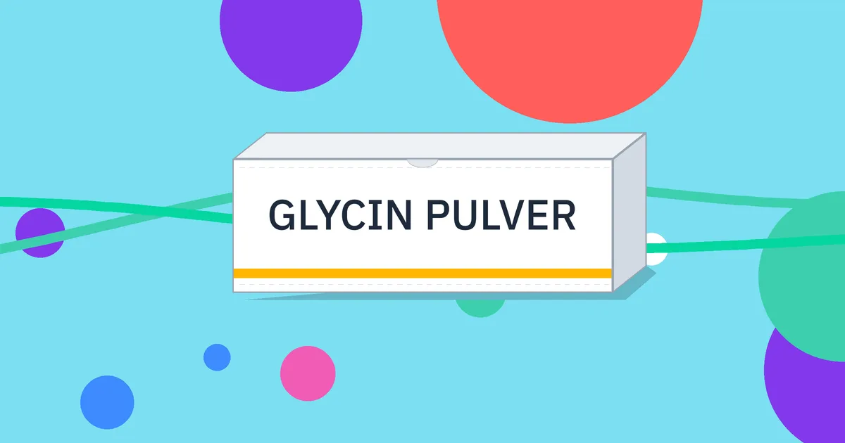 Symbolbild: Packung mit der Aufschrift GLYCIN PULVER (PZN 20385858) – Verfügbarkeit und Bezug in Apotheken in Frankfurt am Main
