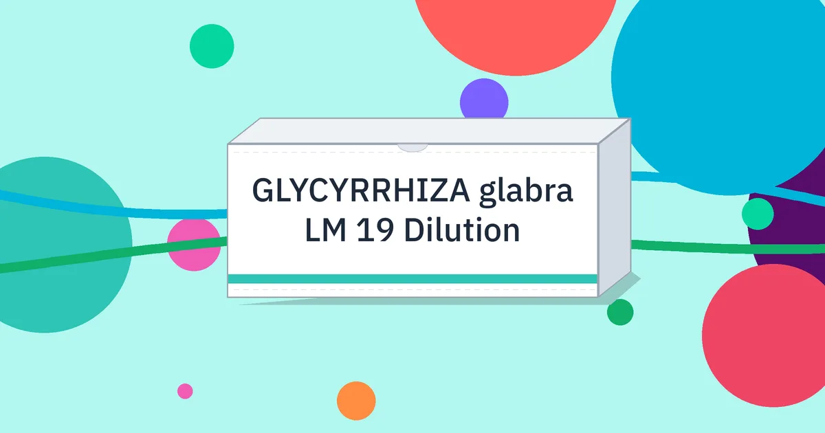 Symbolbild: Packung mit der Aufschrift GLYCYRRHIZA glabra LM 19 Dilution (PZN 12880905) – Verfügbarkeit und Bezug in Apotheken in Frankfurt am Main