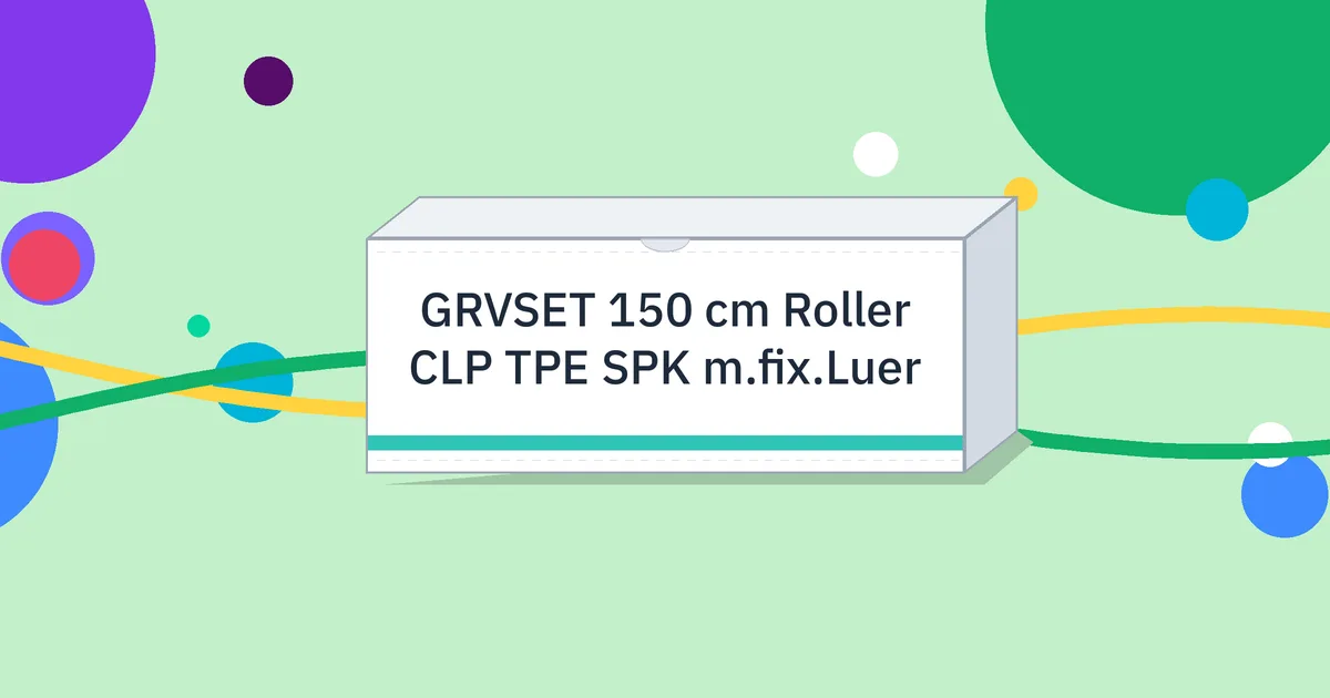 Symbolbild: Packung mit der Aufschrift GRVSET 150 cm Roller CLP TPE SPK m.fix.Luer (PZN 17898318) – Verfügbarkeit und Bezug in Apotheken in Frankfurt am Main