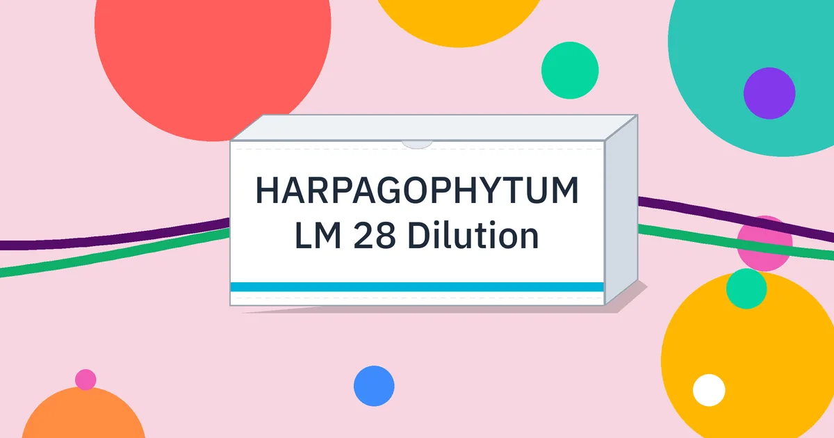 Symbolbild: Packung mit der Aufschrift HARPAGOPHYTUM LM 28 Dilution (PZN 13550877) – Verfügbarkeit und Bezug in Apotheken in Frankfurt am Main