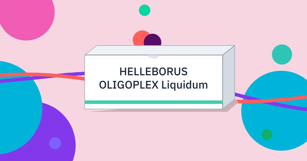 Symbolbild: Packung mit der Aufschrift HELLEBORUS OLIGOPLEX Liquidum (PZN 04451828) – Verfügbarkeit und Bezug in Apotheken in Frankfurt am Main