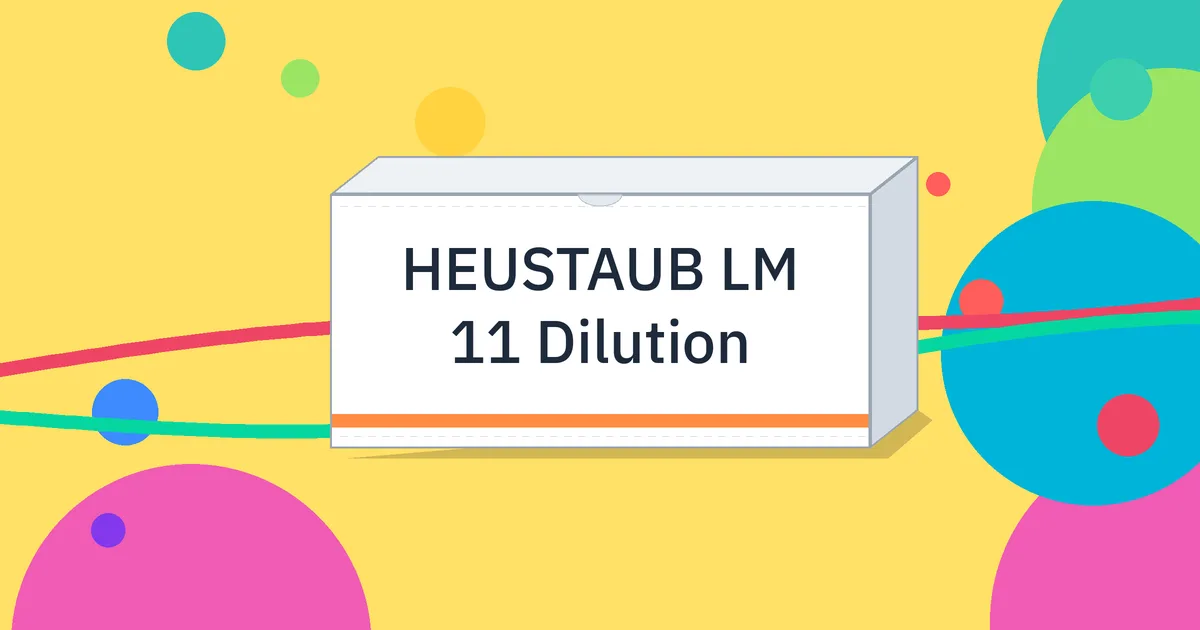 Symbolbild: Packung mit der Aufschrift HEUSTAUB LM 11 Dilution (PZN 12888321) – Verfügbarkeit und Bezug in Apotheken in Frankfurt am Main