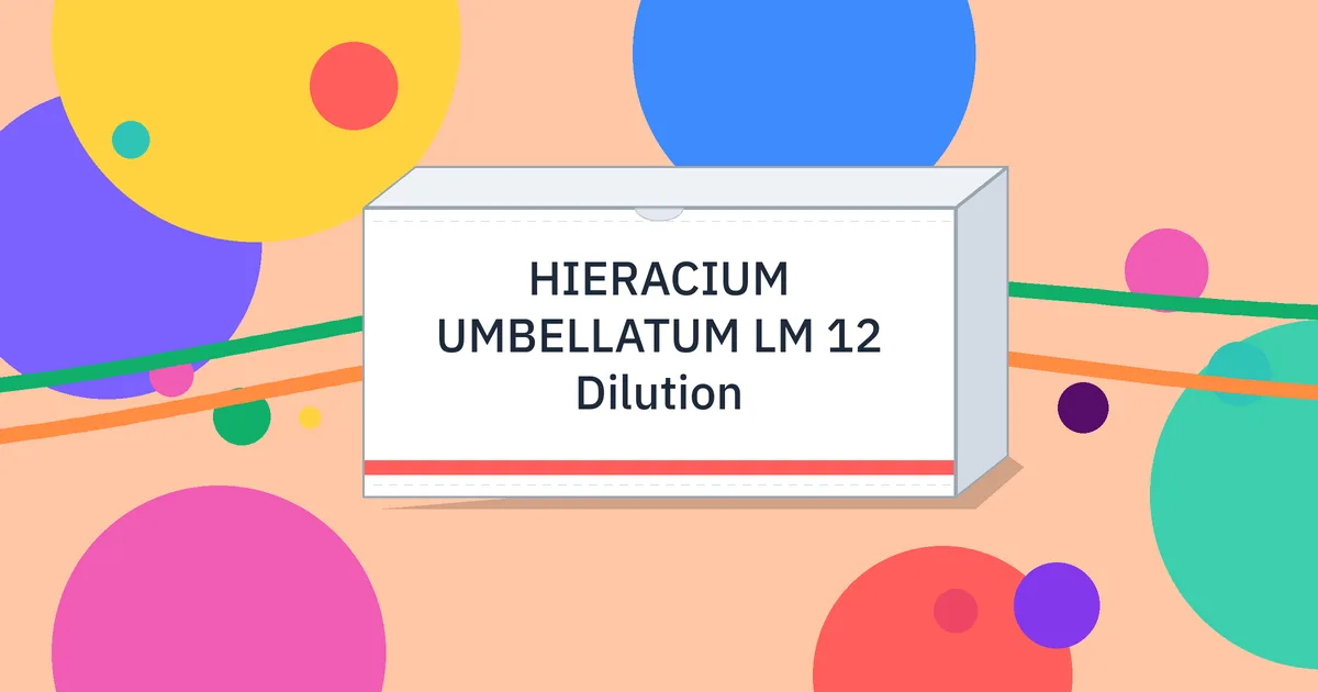 Symbolbild: Packung mit der Aufschrift HIERACIUM UMBELLATUM LM 12 Dilution (PZN 13553918) – Verfügbarkeit und Bezug in Apotheken in Frankfurt am Main
