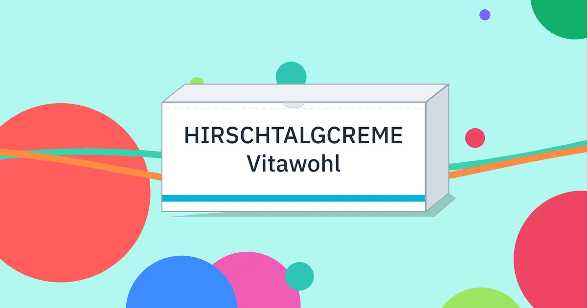 Symbolbild: Packung mit der Aufschrift HIRSCHTALGCREME Vitawohl (PZN 08847150) – Verfügbarkeit und Bezug in Apotheken in Frankfurt am Main
