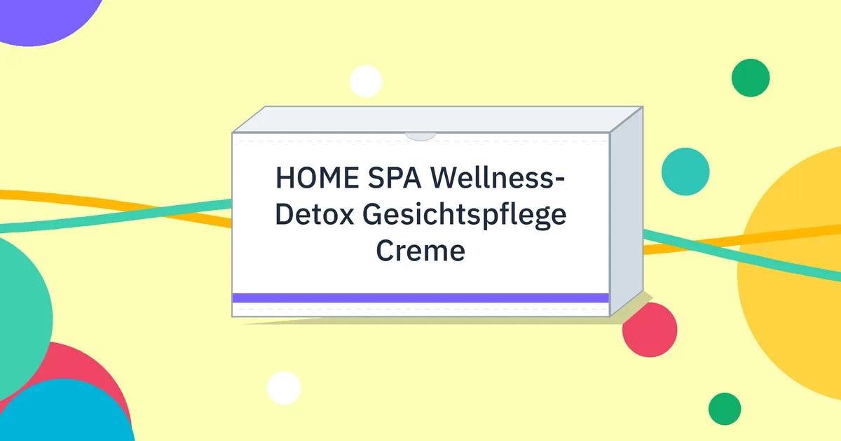 Symbolbild: Packung mit der Aufschrift HOME SPA Wellness-Detox Gesichtspflege Creme (PZN 19441936) – Verfügbarkeit und Bezug in Apotheken in Frankfurt am Main