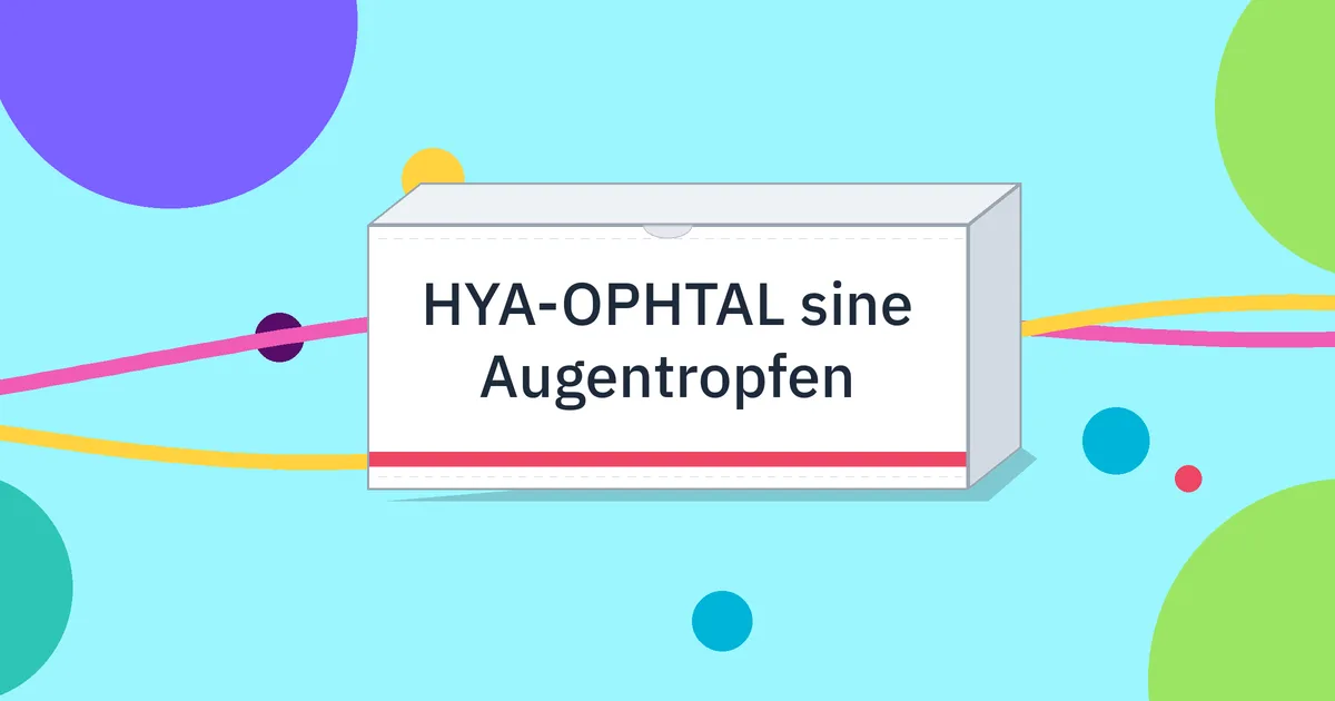 Symbolbild: Packung mit der Aufschrift HYA-OPHTAL sine Augentropfen (PZN 16507362) – Verfügbarkeit und Bezug in Apotheken in Frankfurt am Main