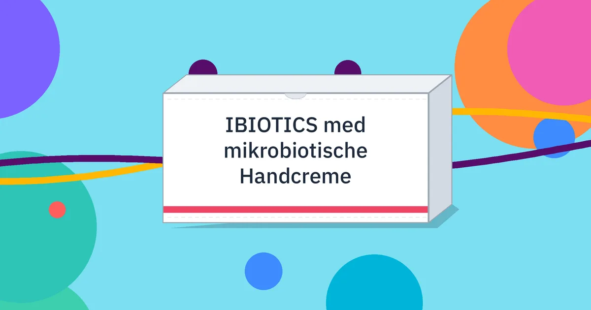 Symbolbild: Packung mit der Aufschrift IBIOTICS med mikrobiotische Handcreme (PZN 16606868) – Verfügbarkeit und Bezug in Apotheken in Frankfurt am Main