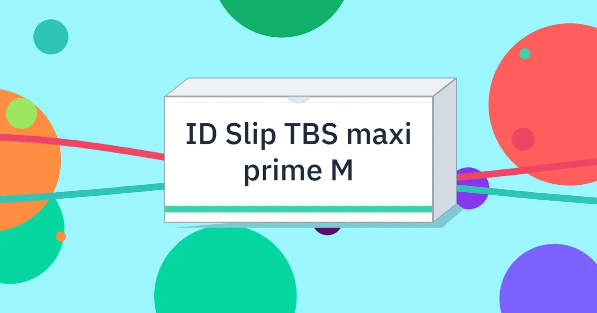 Symbolbild: Packung mit der Aufschrift ID Slip TBS maxi prime M (PZN 16626612) – Verfügbarkeit und Bezug in Apotheken in Frankfurt am Main