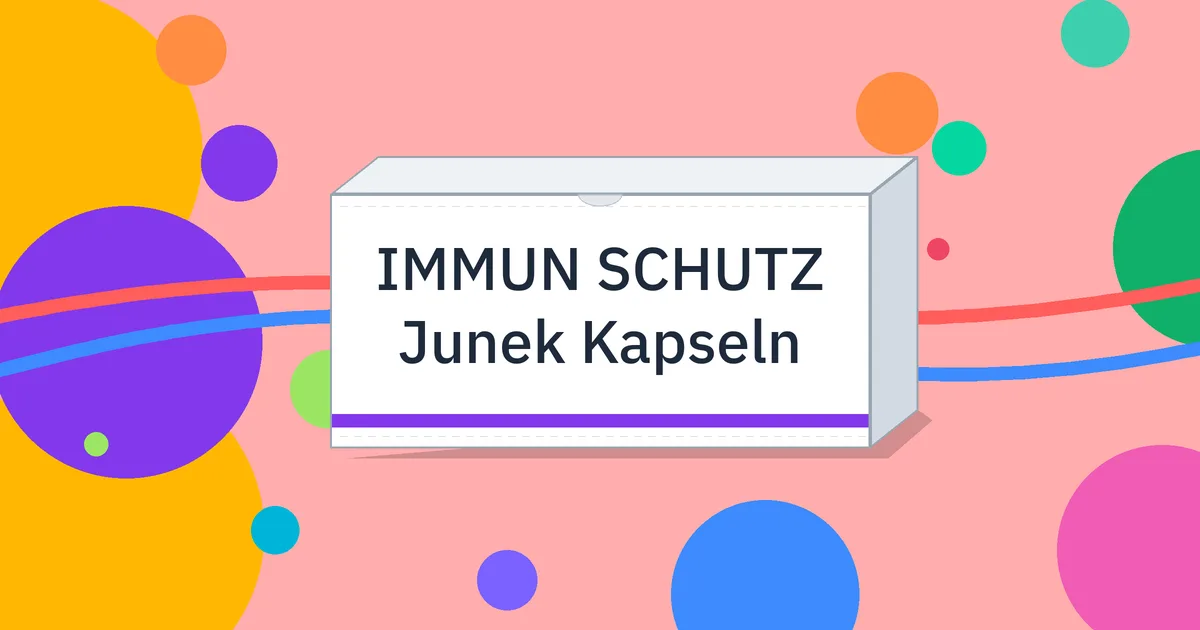 Symbolbild: Packung mit der Aufschrift IMMUN SCHUTZ Junek Kapseln (PZN 15656947) – Verfügbarkeit und Bezug in Apotheken in Frankfurt am Main