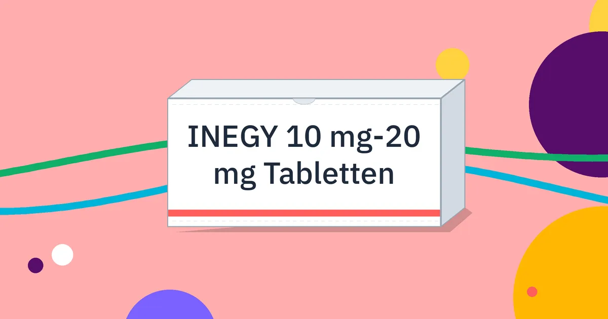 Symbolbild: Packung mit der Aufschrift INEGY 10 mg-20 mg Tabletten (PZN 19958409) – Verfügbarkeit und Bezug in Apotheken in Frankfurt am Main