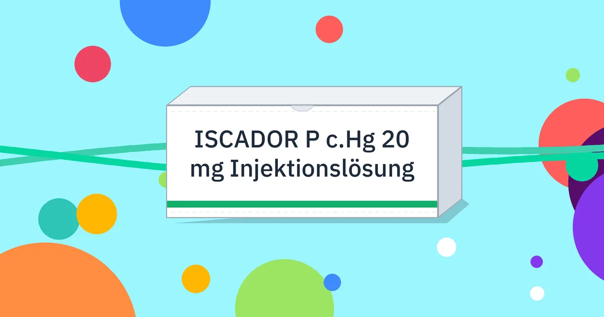 Symbolbild: Packung mit der Aufschrift ISCADOR P c.Hg 20 mg Injektionslösung (PZN 01385918) – Verfügbarkeit und Bezug in Apotheken in Frankfurt am Main