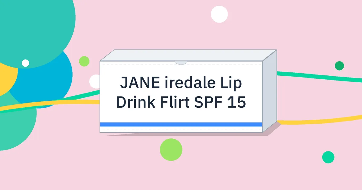 Symbolbild: Packung mit der Aufschrift JANE iredale Lip Drink Flirt SPF 15 (PZN 15197623) – Verfügbarkeit und Bezug in Apotheken in Frankfurt am Main