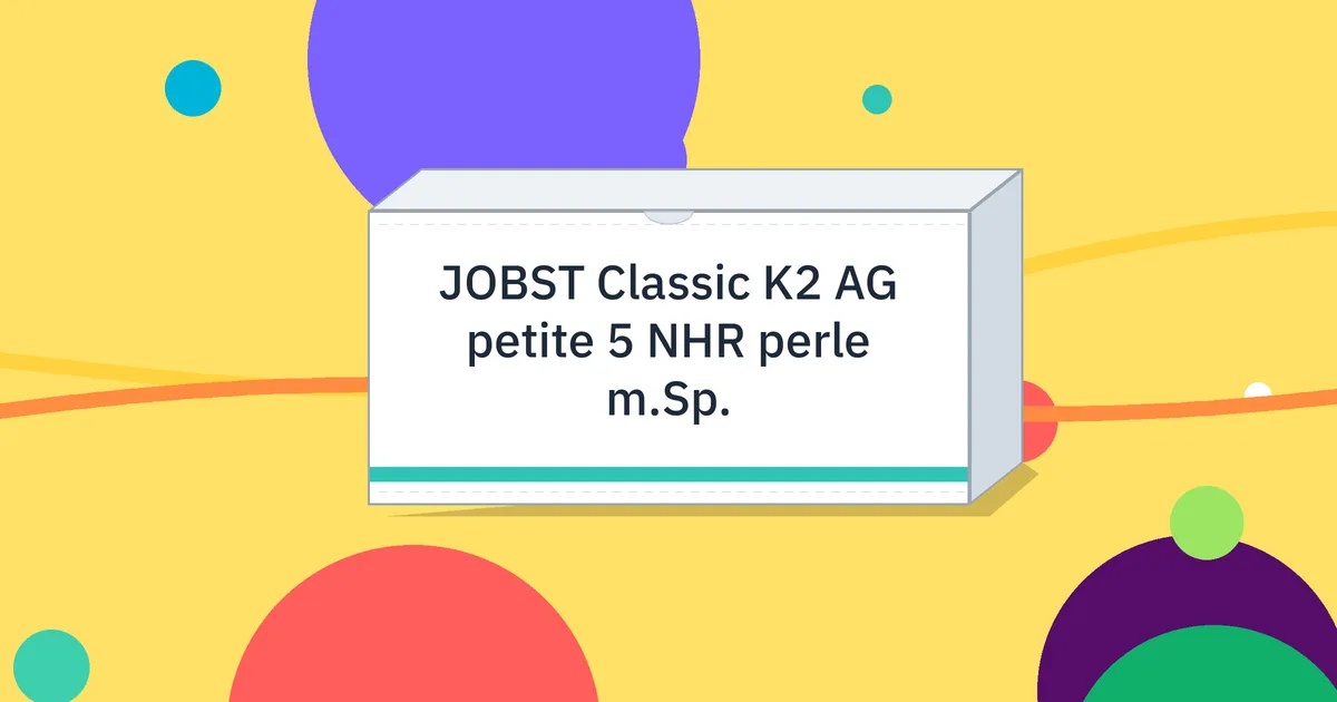 Symbolbild: Packung mit der Aufschrift JOBST Classic K2 AG petite 5 NHR perle m.Sp. (PZN 11273793) – Verfügbarkeit und Bezug in Apotheken in Frankfurt am Main