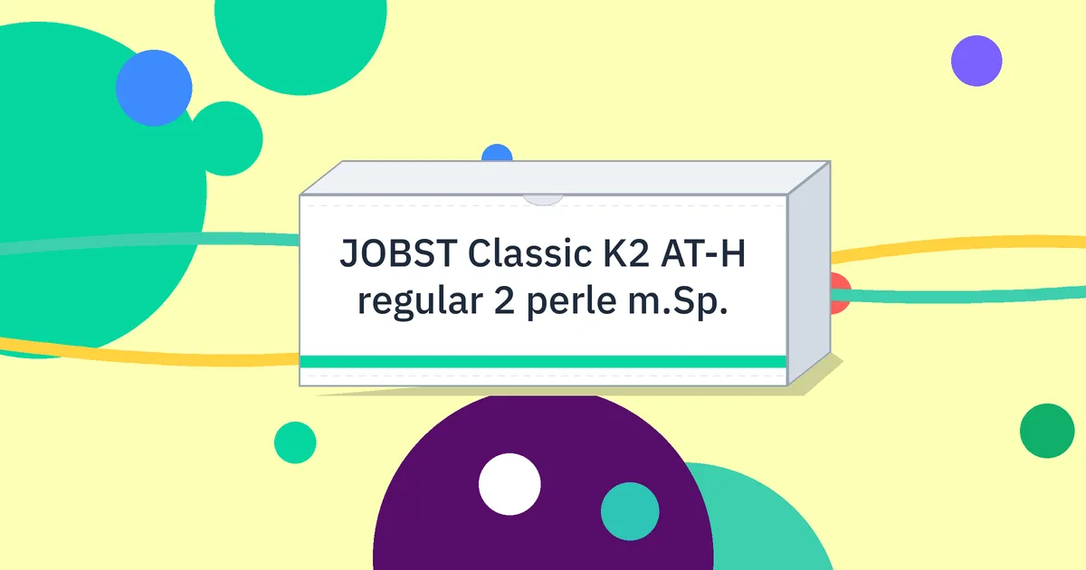 Symbolbild: Packung mit der Aufschrift JOBST Classic K2 AT-H regular 2 perle m.Sp. (PZN 13068666) – Verfügbarkeit und Bezug in Apotheken in Frankfurt am Main