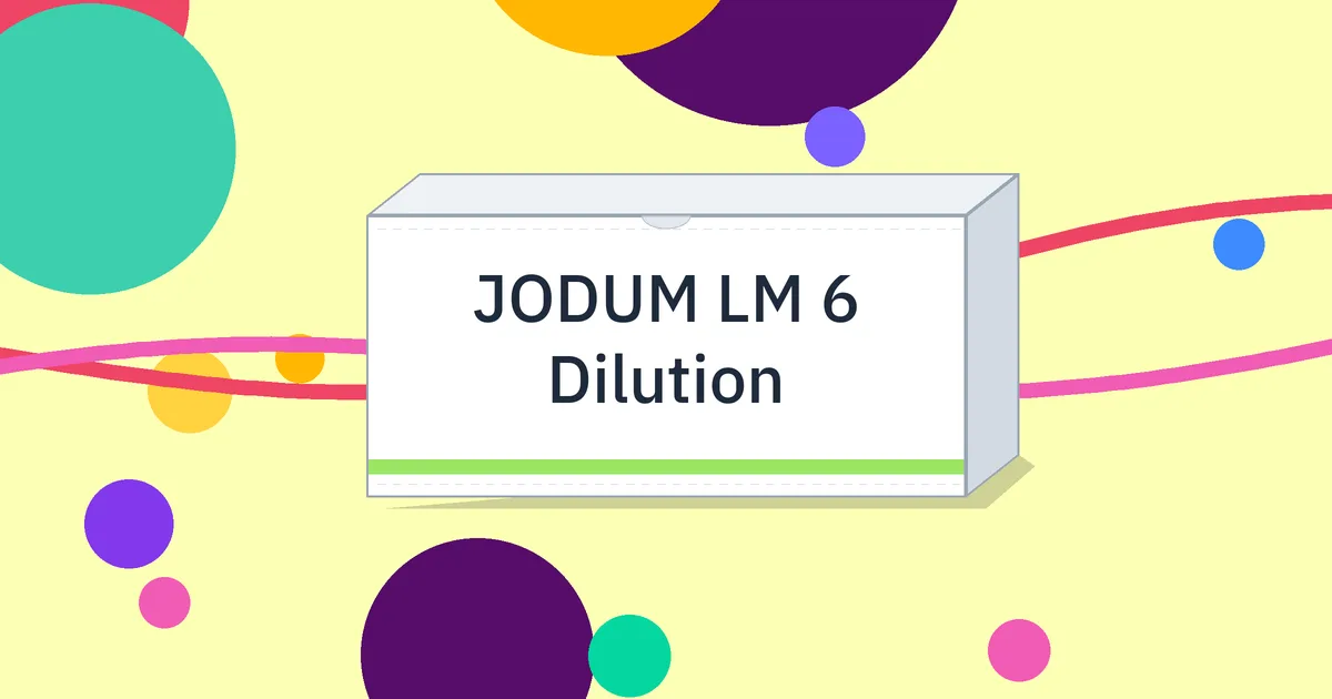 Symbolbild: Packung mit der Aufschrift JODUM LM 6 Dilution (PZN 02602335) – Verfügbarkeit und Bezug in Apotheken in Frankfurt am Main