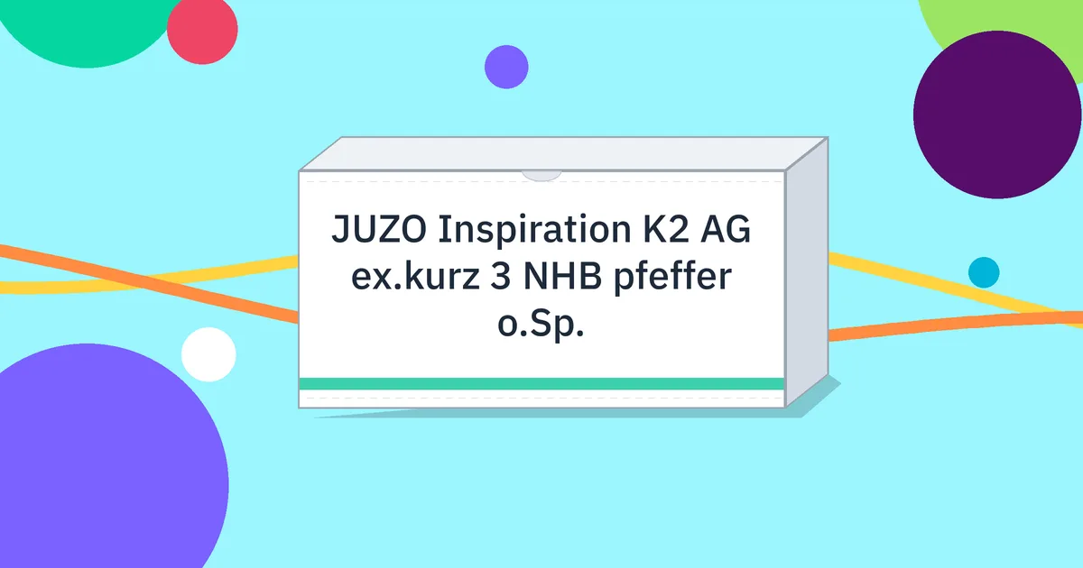 Symbolbild: Packung mit der Aufschrift JUZO Inspiration K2 AG ex.kurz 3 NHB pfeffer o.Sp. (PZN 14951472) – Verfügbarkeit und Bezug in Apotheken in Frankfurt am Main