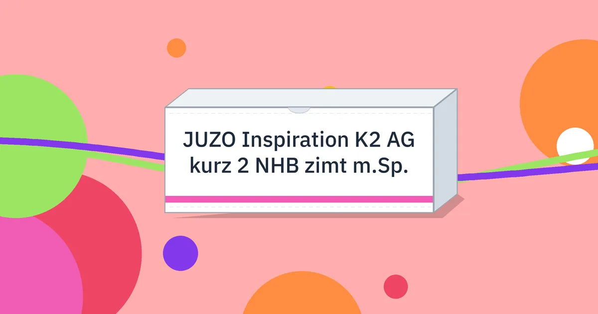 Symbolbild: Packung mit der Aufschrift JUZO Inspiration K2 AG kurz 2 NHB zimt m.Sp. (PZN 14948122) – Verfügbarkeit und Bezug in Apotheken in Frankfurt am Main