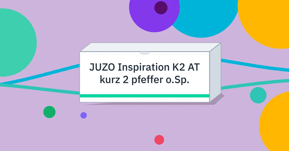 Symbolbild: Packung mit der Aufschrift JUZO Inspiration K2 AT kurz 2 pfeffer o.Sp. (PZN 14930808) – Verfügbarkeit und Bezug in Apotheken in Frankfurt am Main