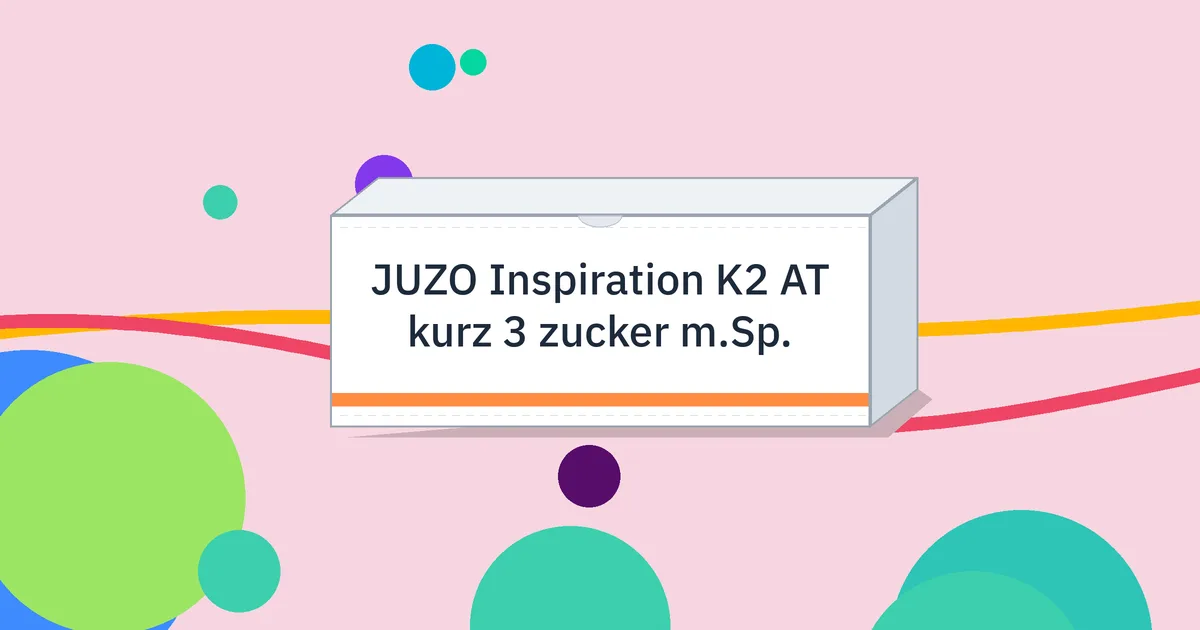 Symbolbild: Packung mit der Aufschrift JUZO Inspiration K2 AT kurz 3 zucker m.Sp. (PZN 14931162) – Verfügbarkeit und Bezug in Apotheken in Frankfurt am Main
