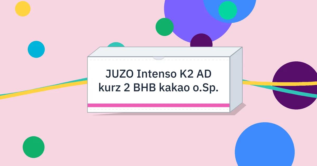Symbolbild: Packung mit der Aufschrift JUZO Intenso K2 AD kurz 2 BHB kakao o.Sp. (PZN 18625309) – Verfügbarkeit und Bezug in Apotheken in Frankfurt am Main