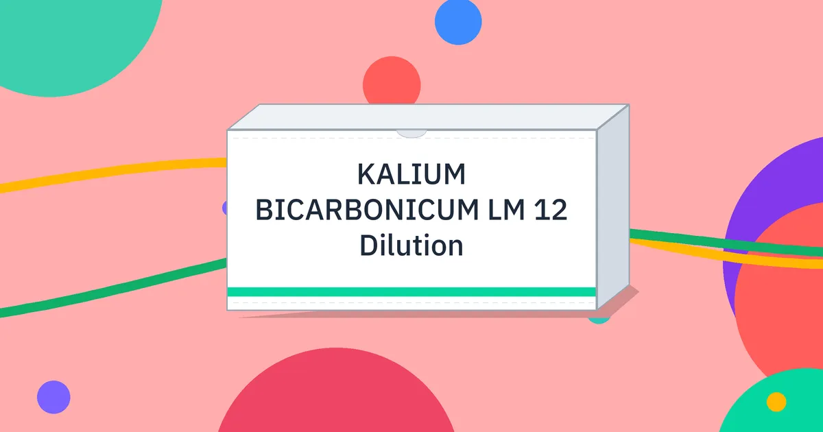 Symbolbild: Packung mit der Aufschrift KALIUM BICARBONICUM LM 12 Dilution (PZN 13783452) – Verfügbarkeit und Bezug in Apotheken in Frankfurt am Main