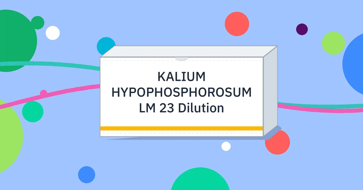Symbolbild: Packung mit der Aufschrift KALIUM HYPOPHOSPHOROSUM LM 23 Dilution (PZN 12922087) – Verfügbarkeit und Bezug in Apotheken in Frankfurt am Main