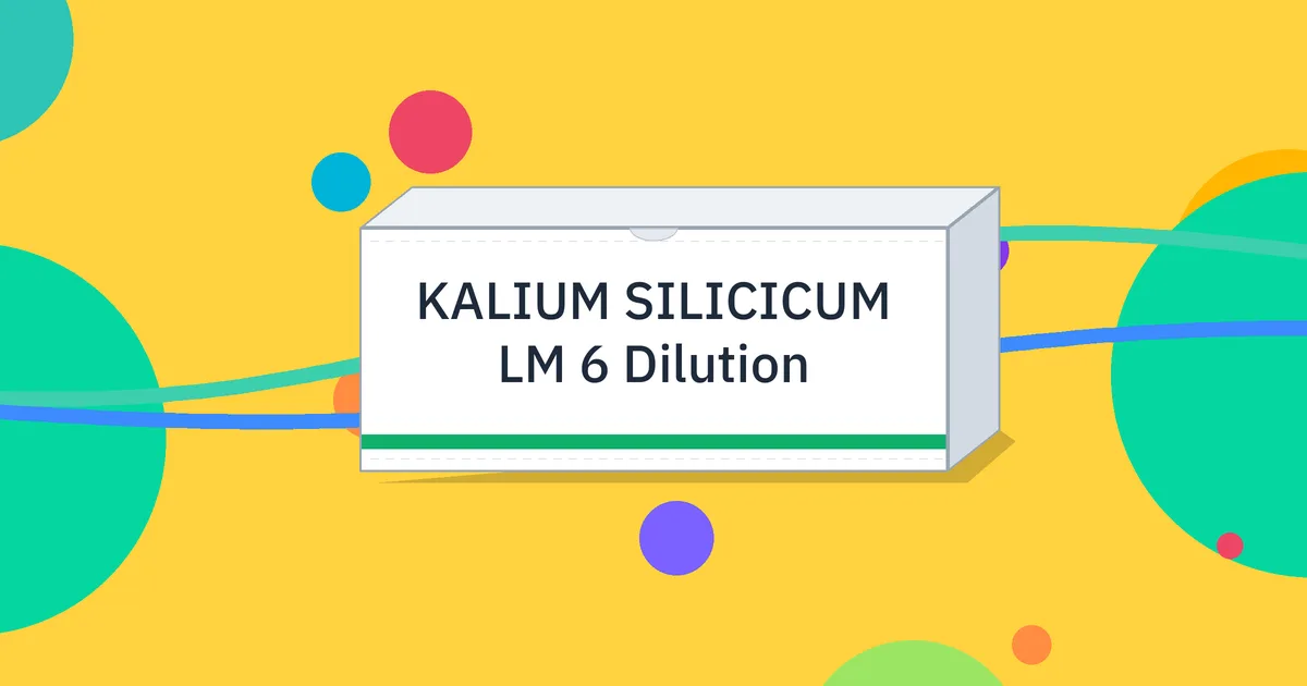 Symbolbild: Packung mit der Aufschrift KALIUM SILICICUM LM 6 Dilution (PZN 12925832) – Verfügbarkeit und Bezug in Apotheken in Frankfurt am Main