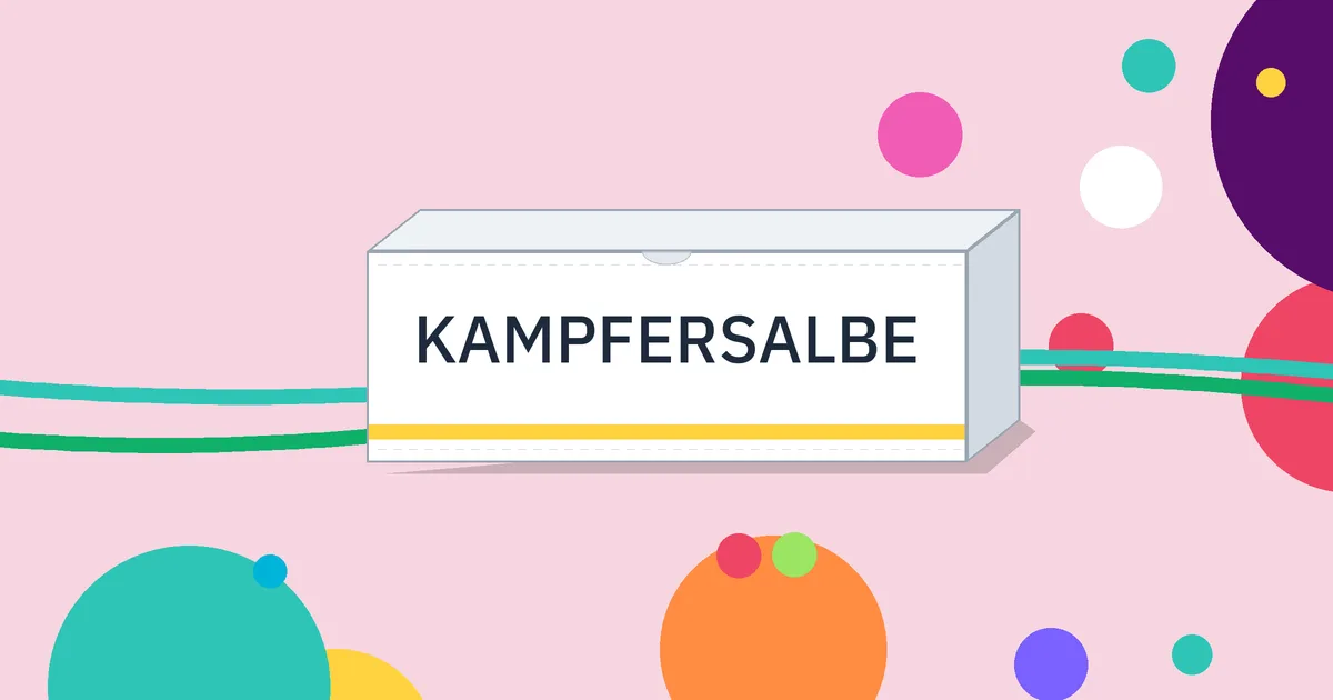 Symbolbild: Packung mit der Aufschrift KAMPFERSALBE (PZN 18424479) – Verfügbarkeit und Bezug in Apotheken in Frankfurt am Main