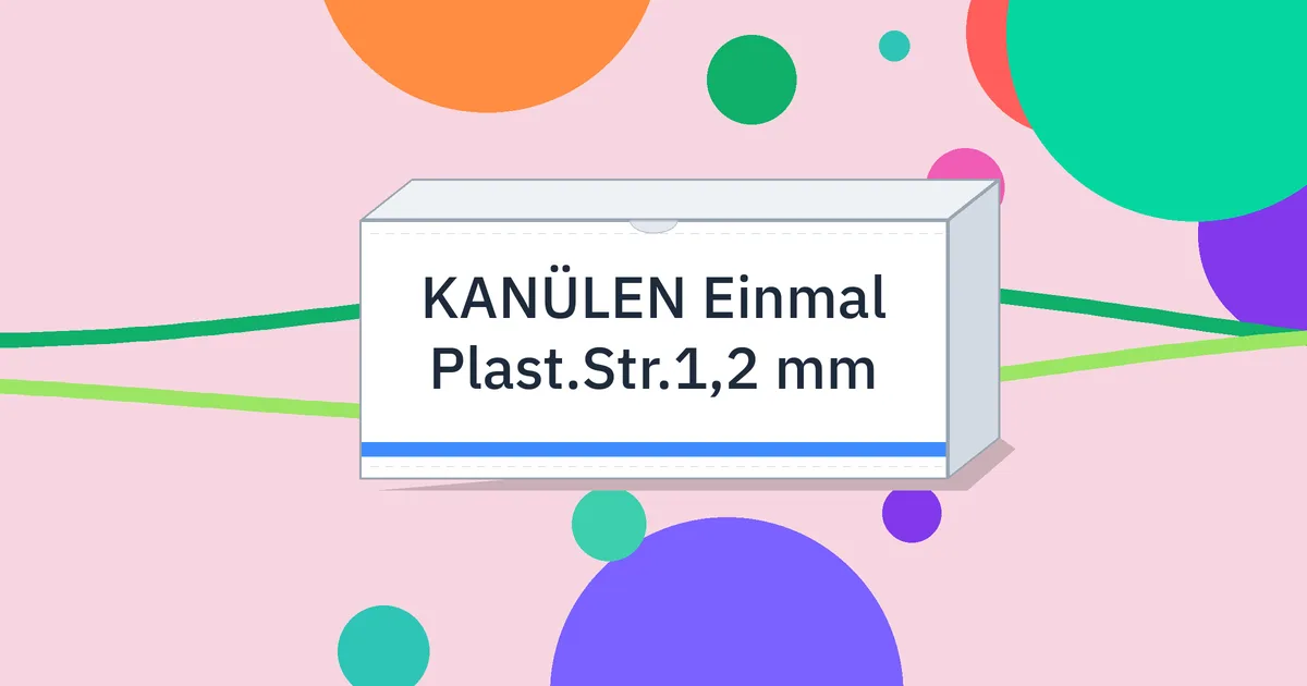 Symbolbild: Packung mit der Aufschrift KANÜLEN Einmal Plast.Str.1,2 mm (PZN 01963781) – Verfügbarkeit und Bezug in Apotheken in Frankfurt am Main