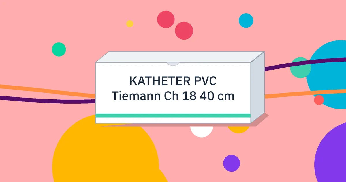 Symbolbild: Packung mit der Aufschrift KATHETER PVC Tiemann Ch 18 40 cm (PZN 10085121) – Verfügbarkeit und Bezug in Apotheken in Frankfurt am Main