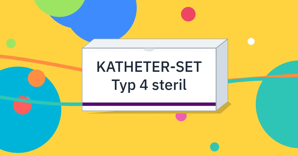 Symbolbild: Packung mit der Aufschrift KATHETER-SET Typ 4 steril (PZN 02848013) – Verfügbarkeit und Bezug in Apotheken in Frankfurt am Main