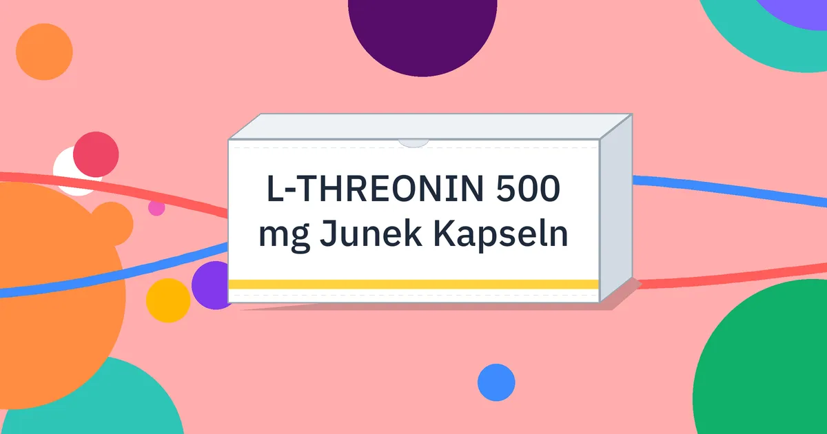 Symbolbild: Packung mit der Aufschrift L-THREONIN 500 mg Junek Kapseln (PZN 00135533) – Verfügbarkeit und Bezug in Apotheken in Frankfurt am Main