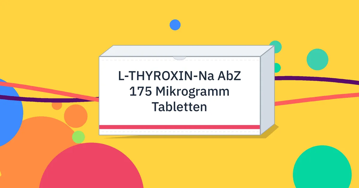 Symbolbild: Packung mit der Aufschrift L-THYROXIN-Na AbZ 175 Mikrogramm Tabletten (PZN 09082459) – Verfügbarkeit und Bezug in Apotheken in Frankfurt am Main