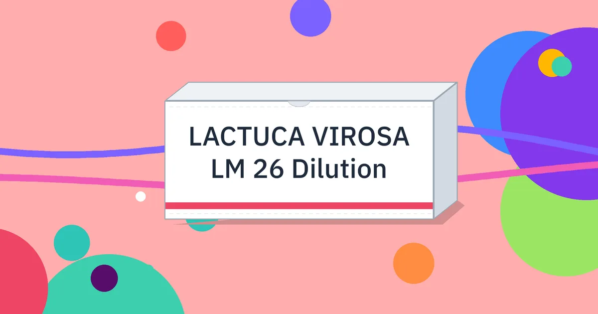 Symbolbild: Packung mit der Aufschrift LACTUCA VIROSA LM 26 Dilution (PZN 13520988) – Verfügbarkeit und Bezug in Apotheken in Frankfurt am Main